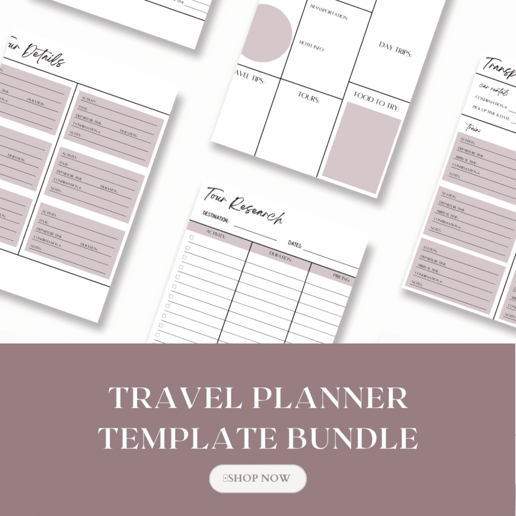 Travel Planner Templates – Wander Off The Beaten Path