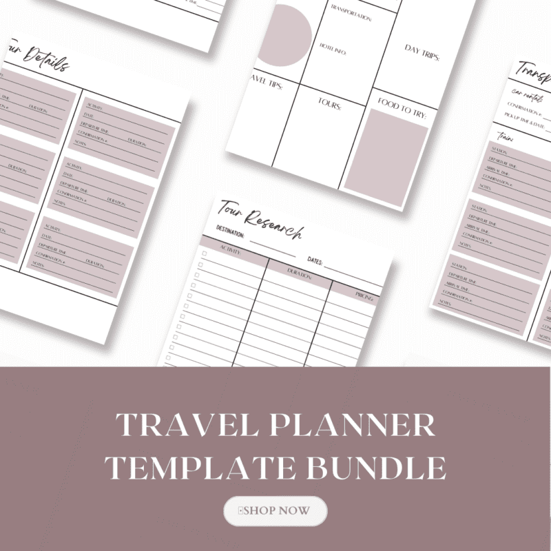 Travel Planner Templates – Wander Off The Beaten Path